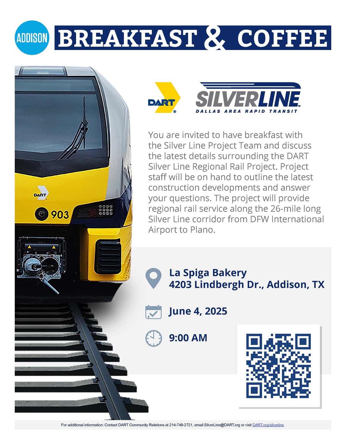 DART Silver Line Breakfast & Coffee - Addison, Texas