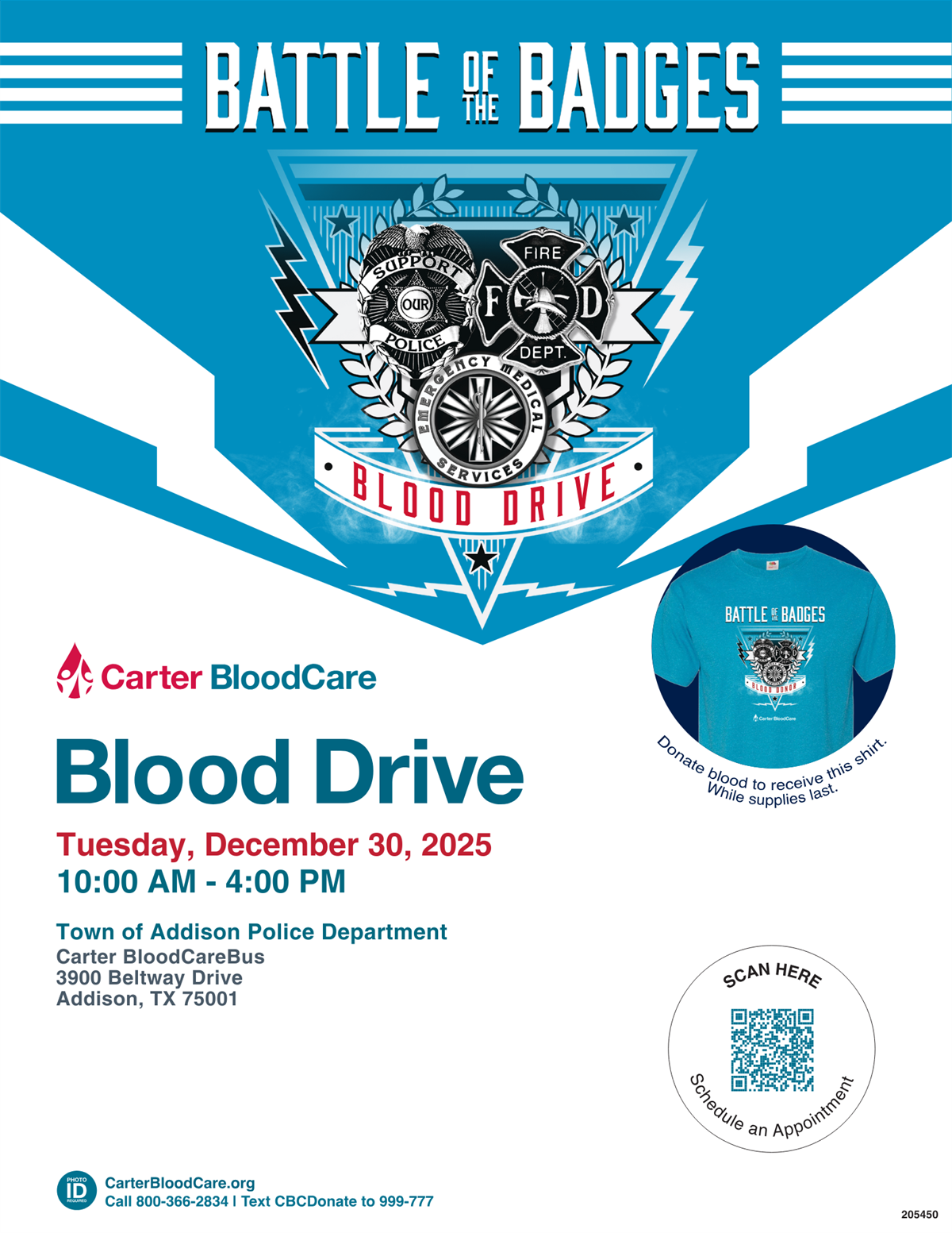 Battle of the Badges Blood Drive - Addison, Texas
